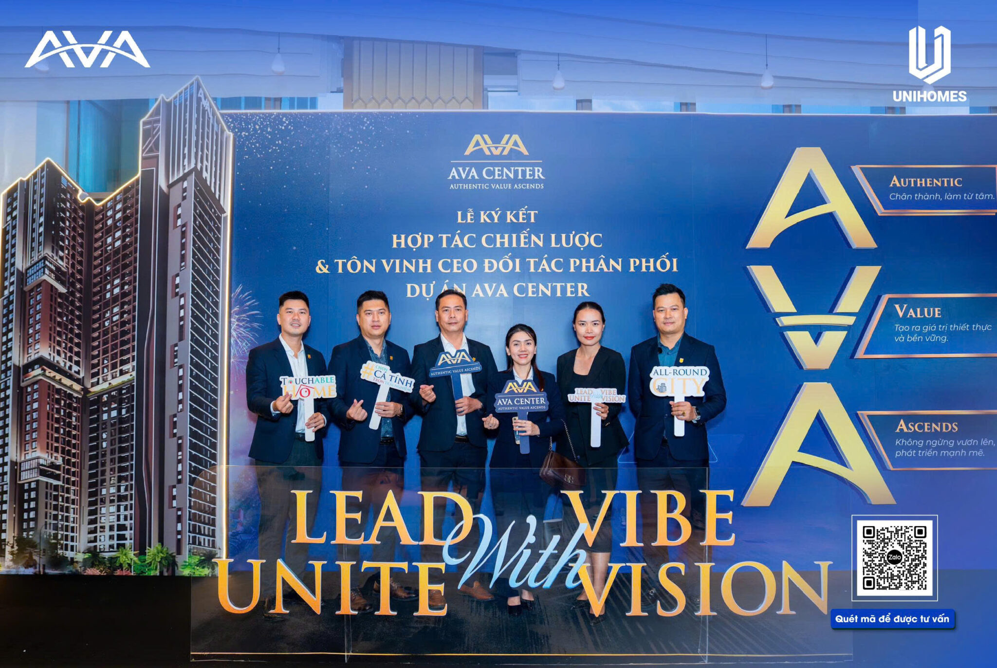 UniHomes chính thức ký kết đối tác chiến lược dự án AVA Center